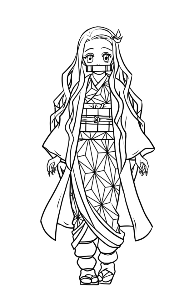 LearnDrawing - How to draw nezuko step by step