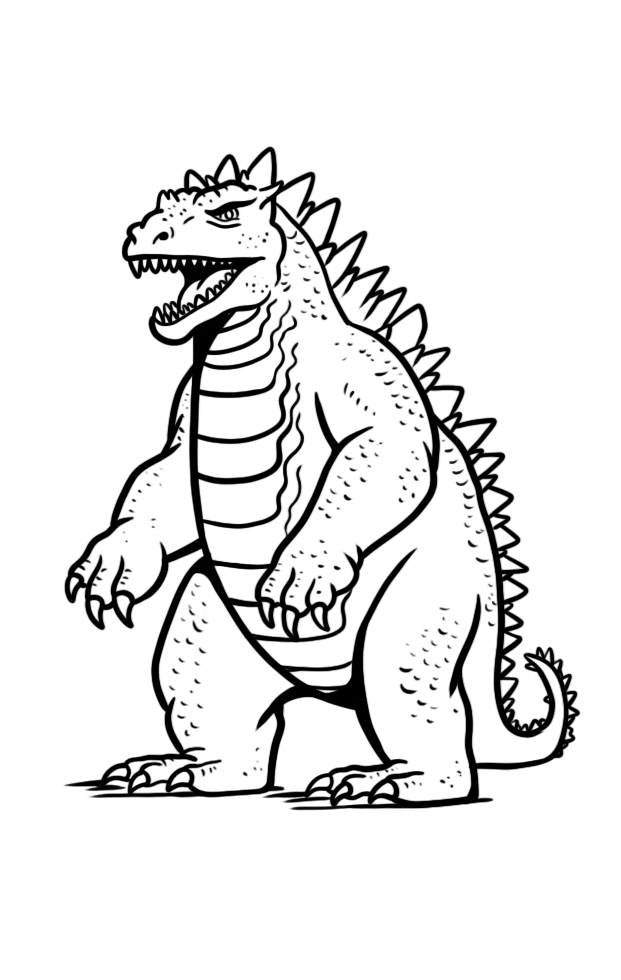 LearnDrawing - Godzilla how to draw