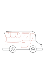 LearnDrawing - How to draw a food truck