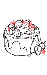 LearnDrawing - How to draw a cake step by step